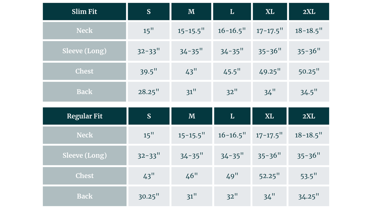 Sizing Guide – Serve Clothing